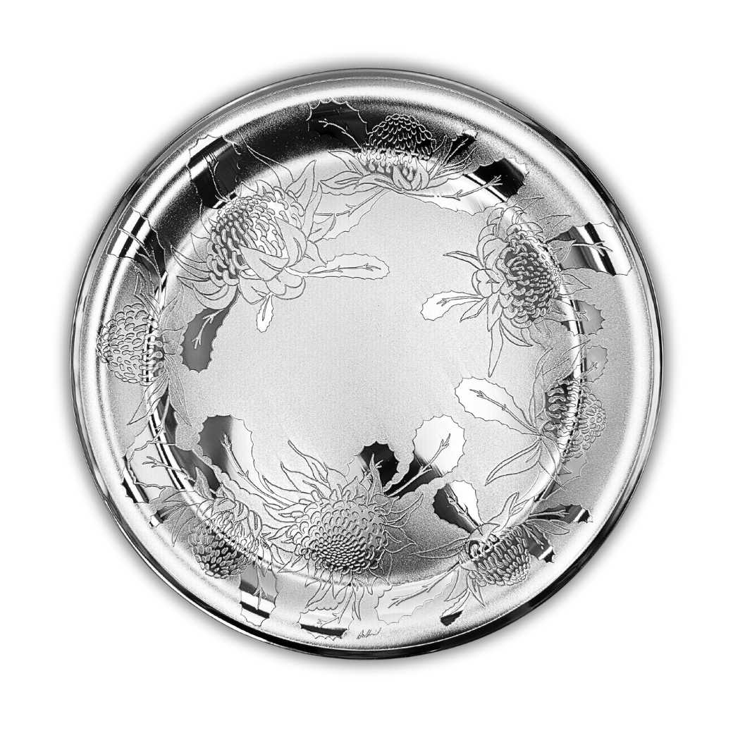15" Round Tray - Waratah – Don Sheil of Australia